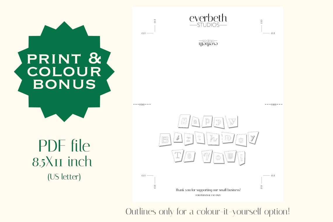 Printable | Ransom Note Letter Birthday Card | 4X6 Inches | PDF File ...