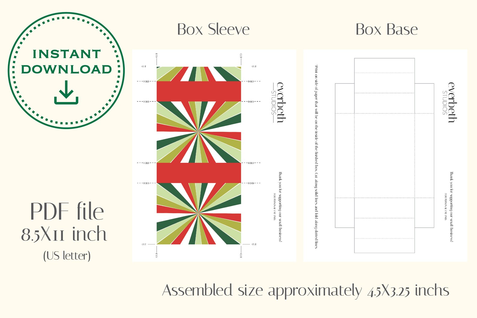 Printable Gift Box | Matchbox | Printable Gift Card Holder | Christmas ...
