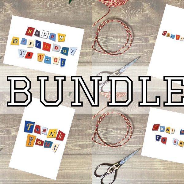 Ransom Note Cards Printable - Etsy