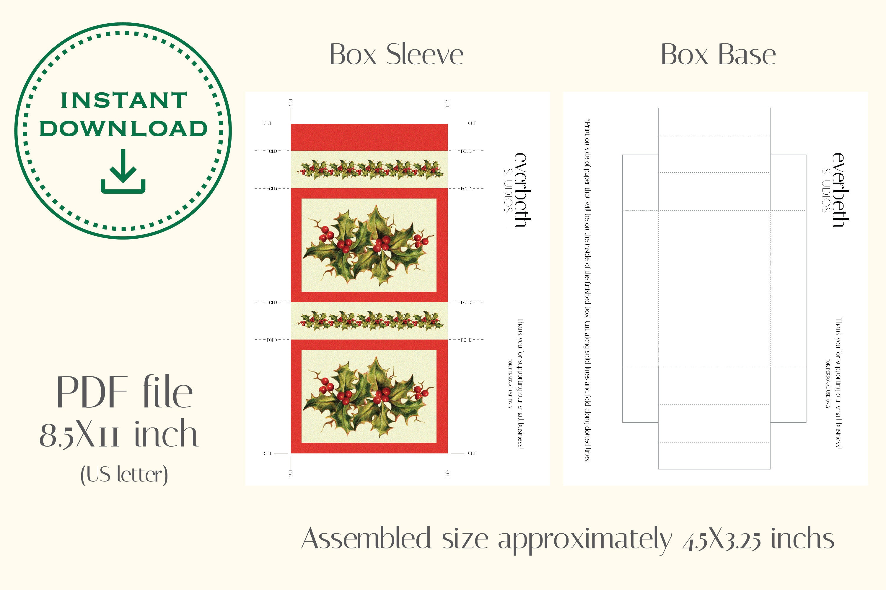 Printable Gift Box | Matchbox | Printable Gift Card Holder | Christmas ...