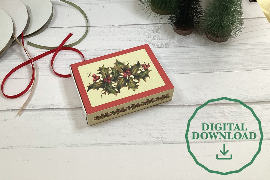 Printable Gift Box | Matchbox | Printable Gift Card Holder | Christmas ...