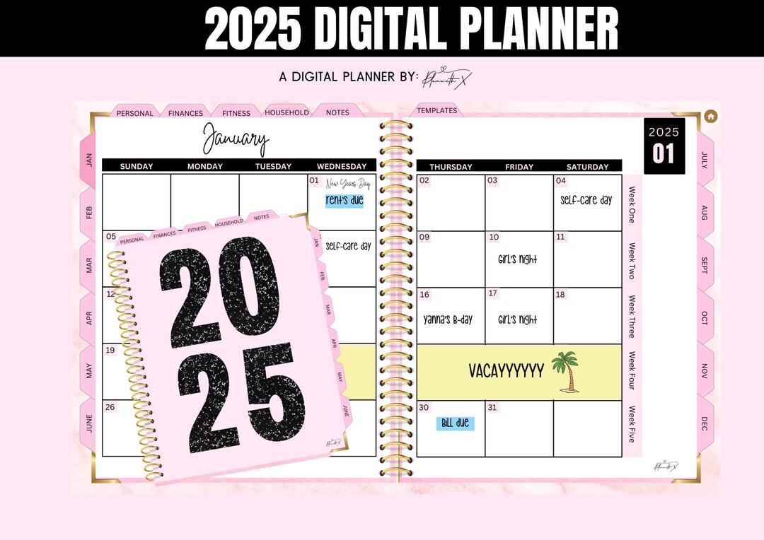 2025 Digital Planner by Planwithx - Etsy