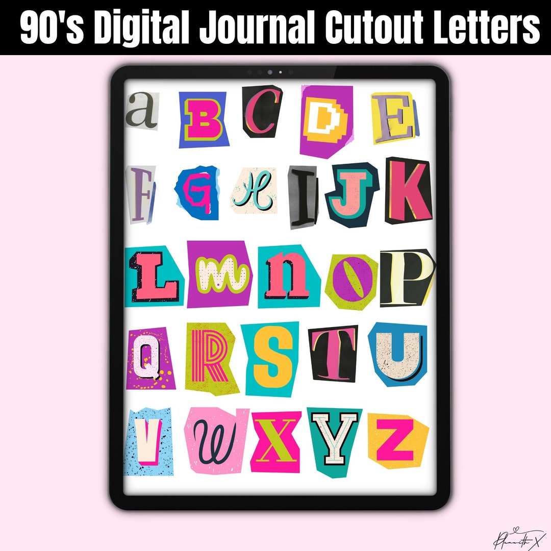 Goodnotes Notebook Stickers, Digital Journal Stickers, Alphabet ...