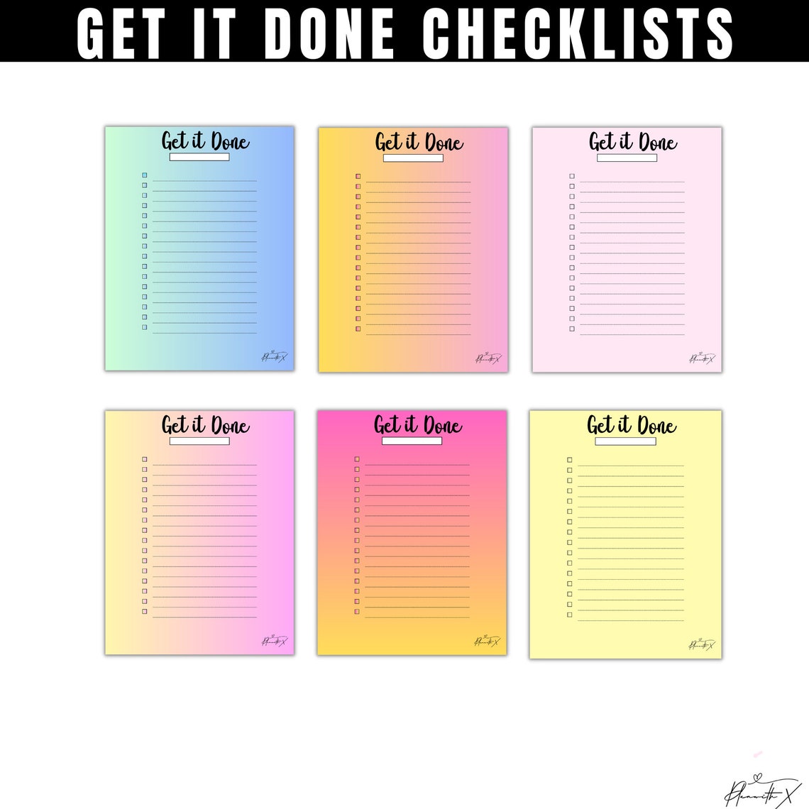 Checklist Template Bundle, Checklist Template, Checklist Notepad ...
