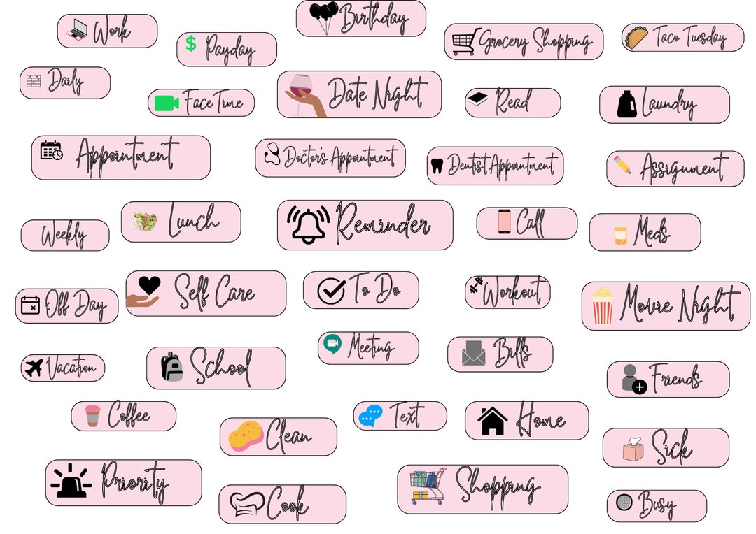 Goodnotes Everyday Life Digital Stickers | Digital Stickers | Pre ...