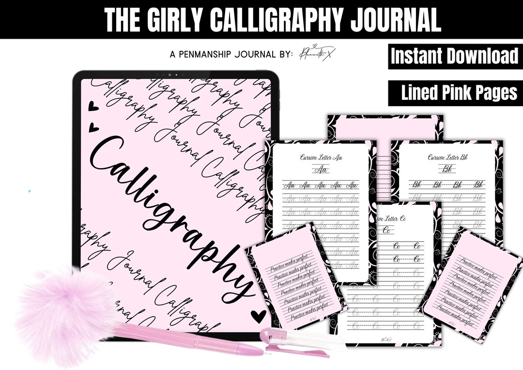 Digital Calligraphy Journal, Practice Sheet Templates, Calligraphy ...