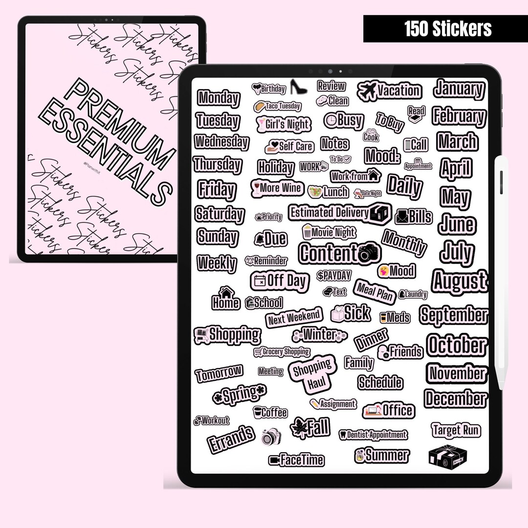 Goodnotes Everyday Life Digital Stickers | Digital Stickers | Pre ...