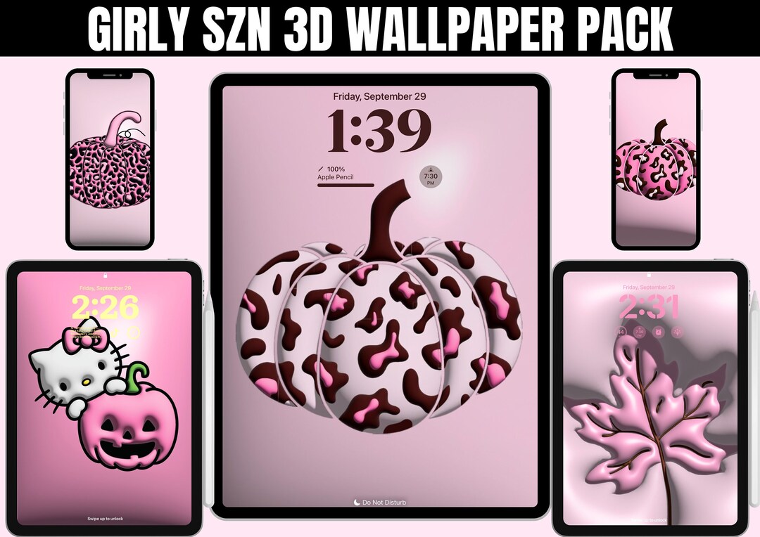 Girly Szn 3D Wallpaper Pack for Iphone, Ipad, or Android Made by Planwithx. - Etsy