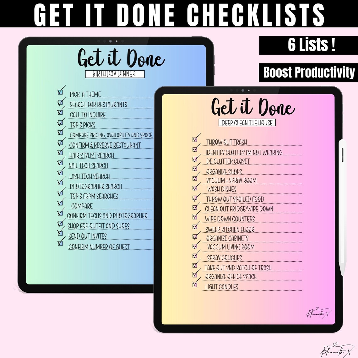 Checklist Template Bundle, Checklist Template, Checklist Notepad ...