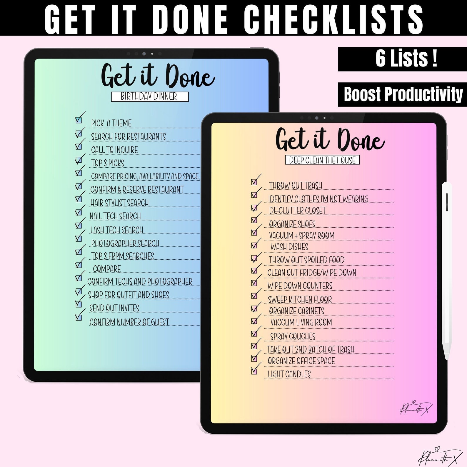 Checklist Template Bundle, Checklist Template, Checklist Notepad ...