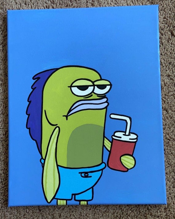 Nat Peterson From Spongebob Acrylic Painting - Etsy