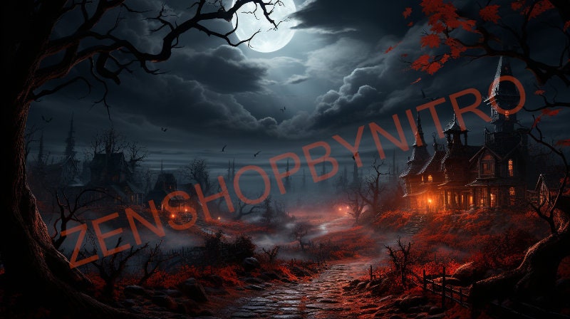 10x Spooktacular Halloween Backdrops - High-resolution AI Artworks - Etsy