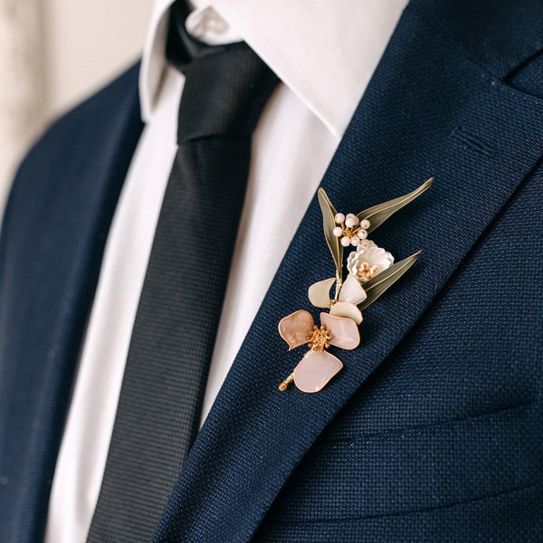 Wedding Corsage for Jacket - Etsy UK