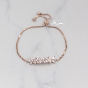 Crystal Bridal Bracelet, Wedding Bracelet Gold, Crystal Bracelet, Bridal Jewelry, Bridesmaid ...