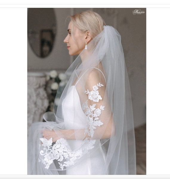 Velo De Novia Estilo Catedral Con Pelo Velo De Novia Estilo Catedral