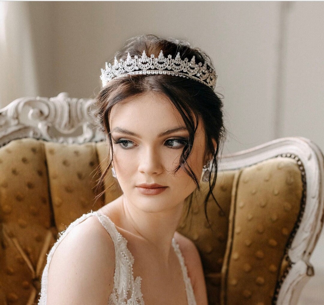 Wedding Tiara for Bride, Wedding Crown Silver, Bridal Tiara, Wedding ...