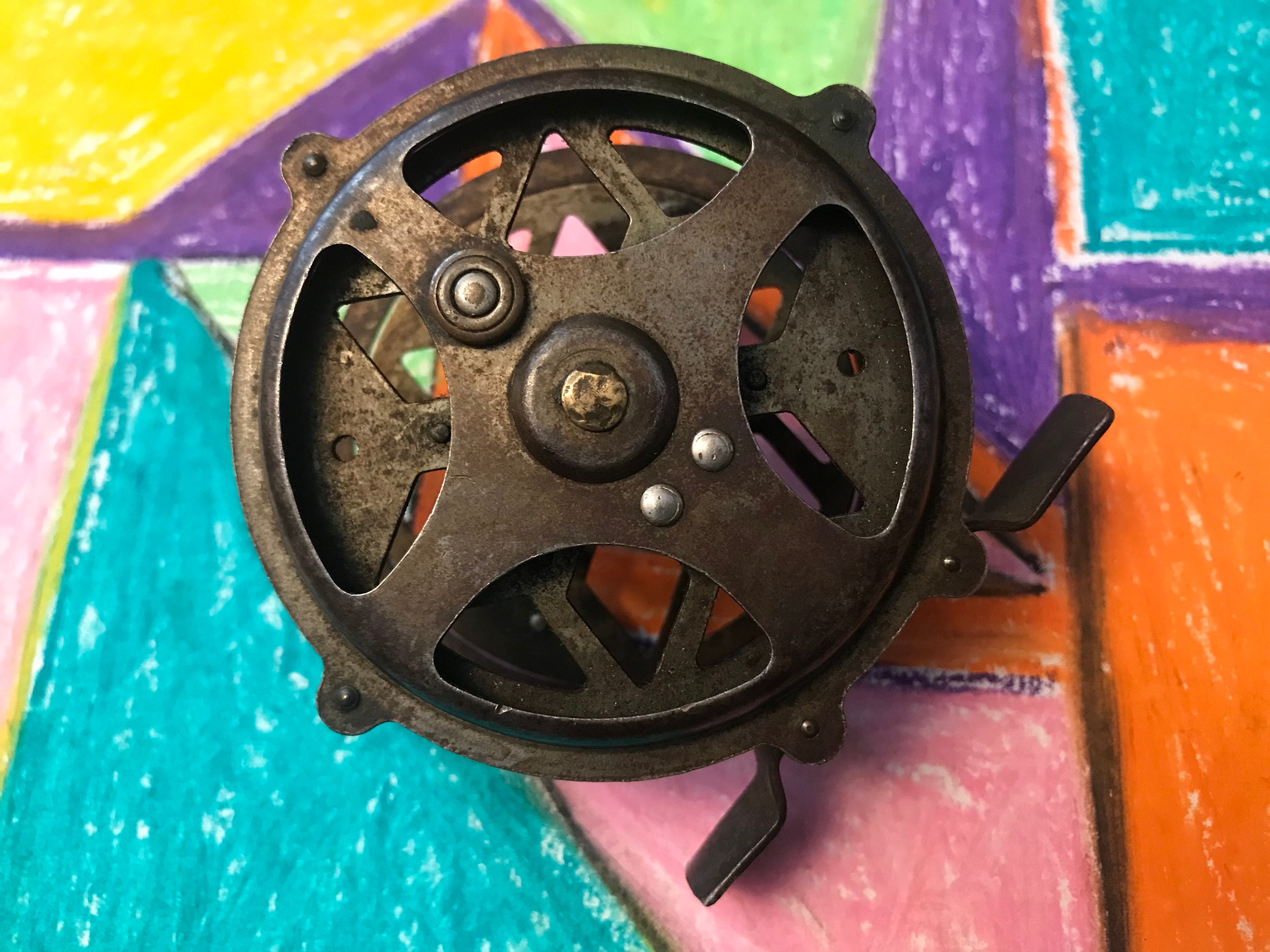 Antique Brass Skeleton Fly Reel - Etsy