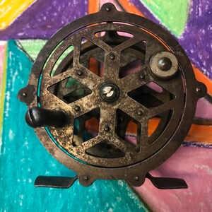 Antique Brass Skeleton Fly Reel - Etsy
