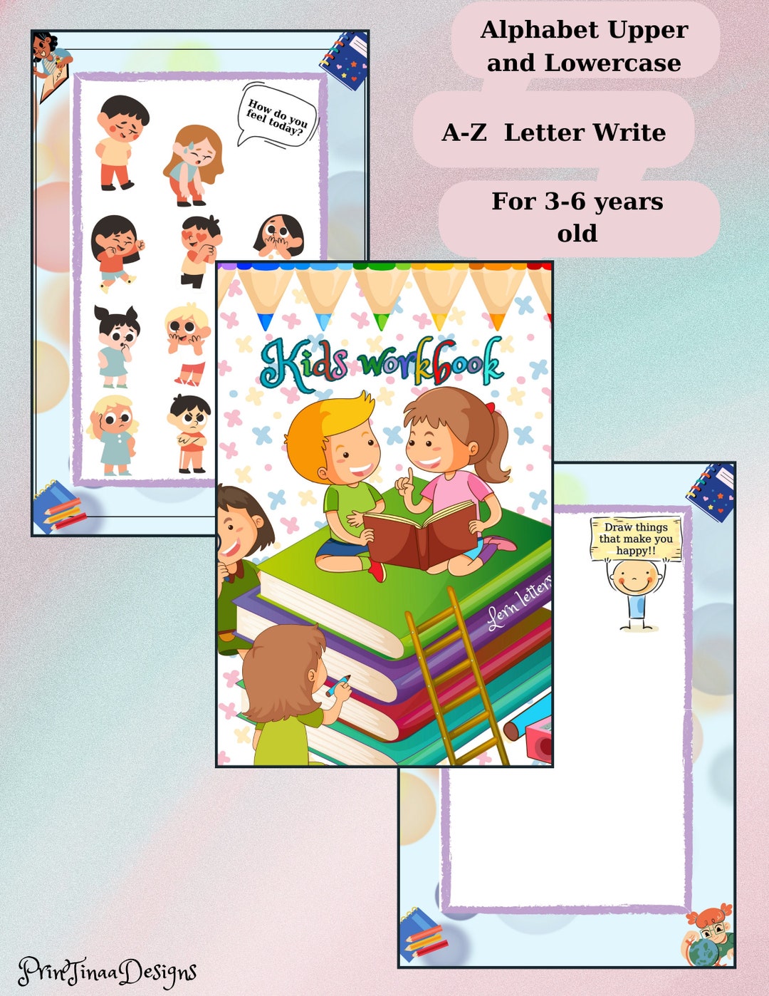Workbook, 37 Upper & Lowercase Alphabet Letter Printable Worksheets ...