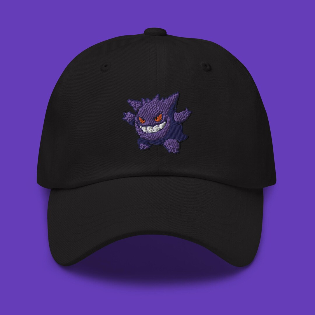 Gengar Unisex Embroidered Hat Cap, Cute and Fun Pokémon Hat Cap, Unisex ...