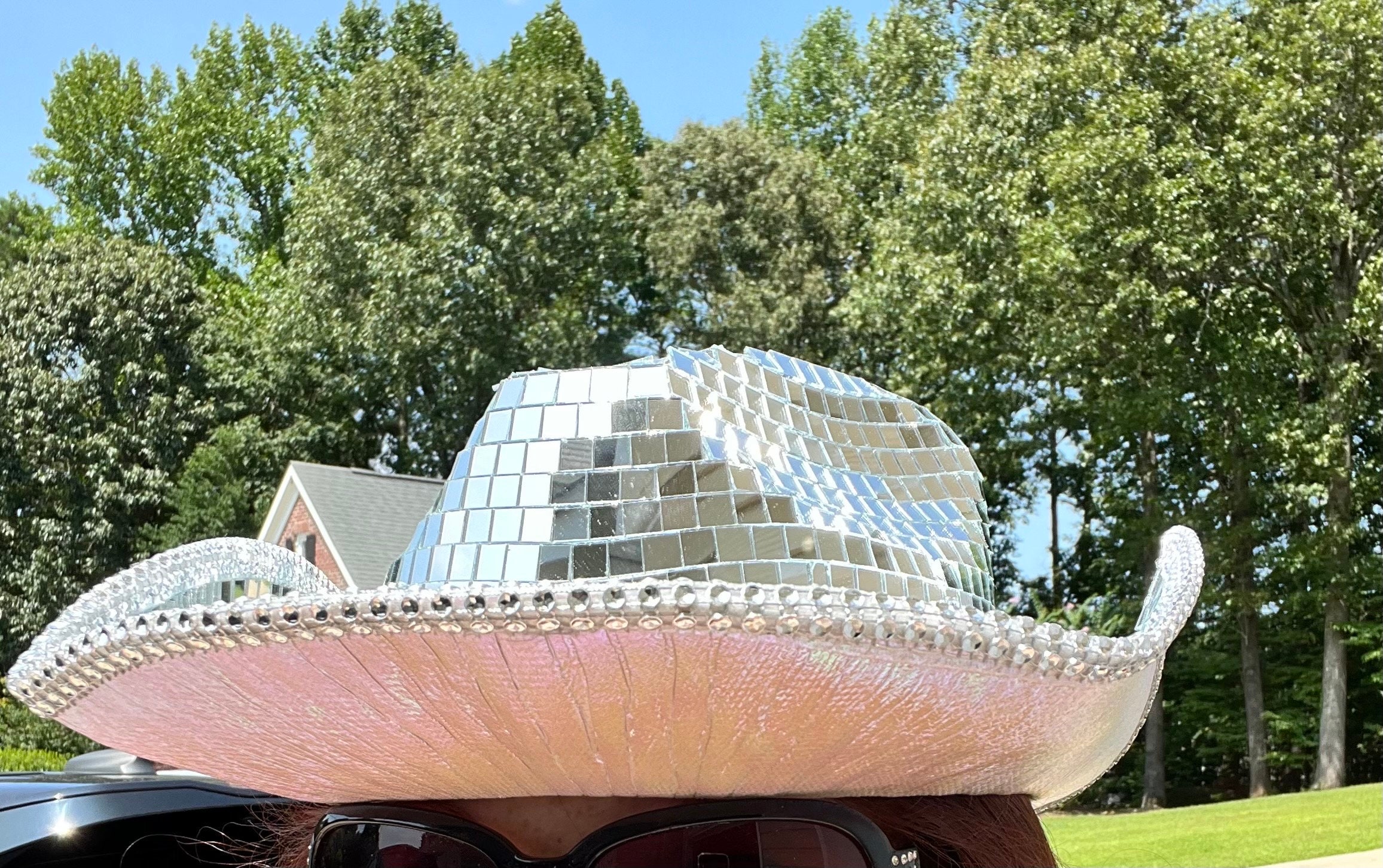 Mirror Ball Cowboy/cowgirl Hat/disco Ball Hat/bachelorette Party Hat ...