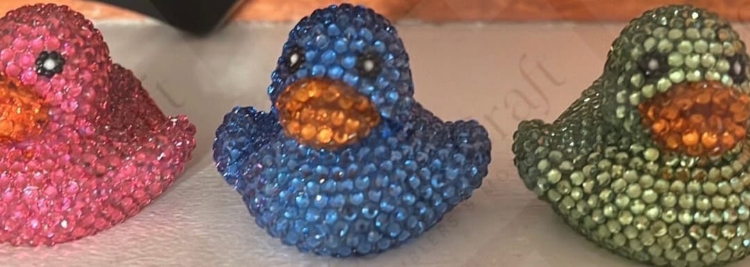 Dark Blue/light Blue Rubber Duck Duck/bling Ducks/sparkly - Etsy