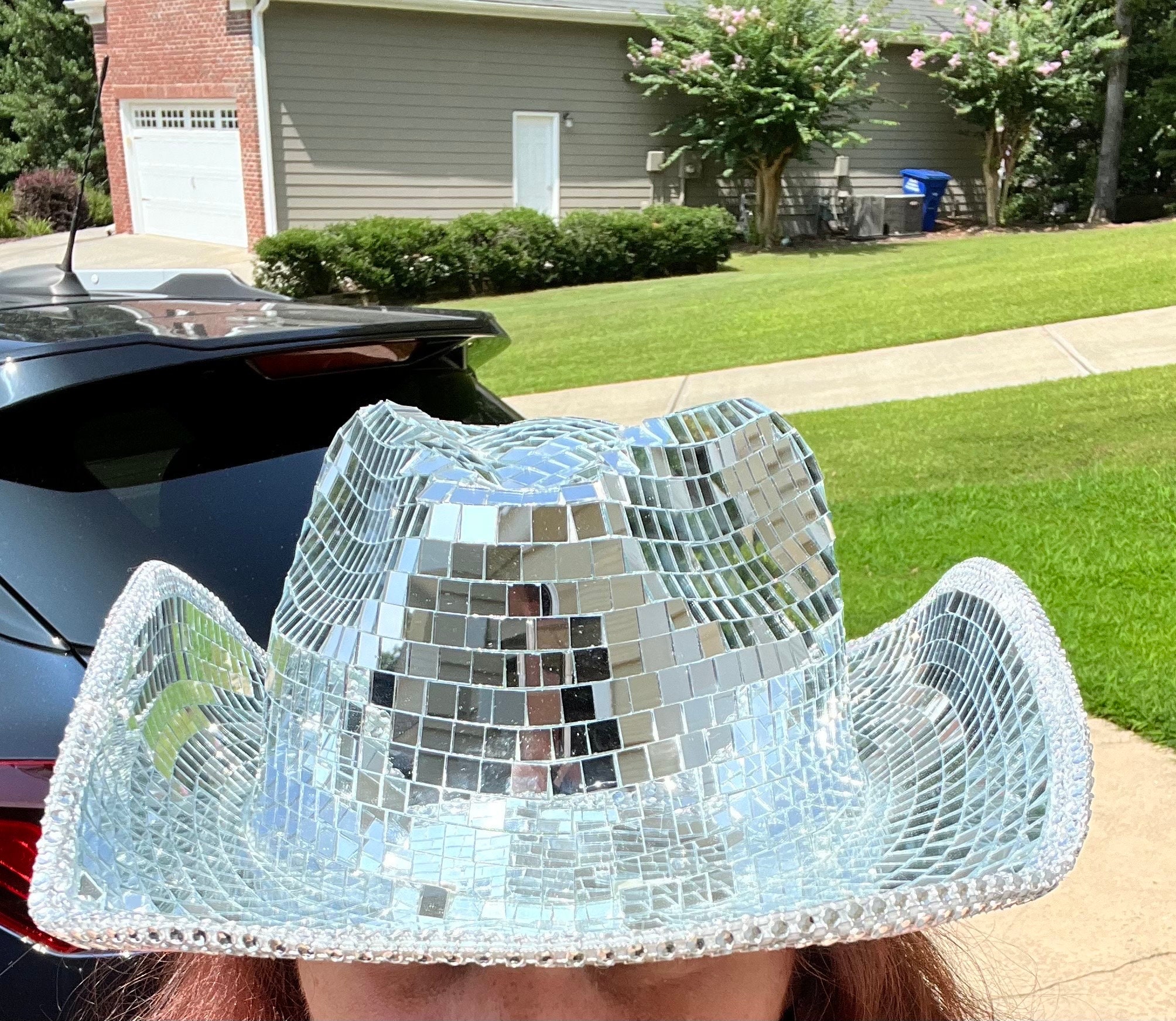 Mirror Ball Cowboy/cowgirl Hat/disco Ball Hat/bachelorette Party Hat ...