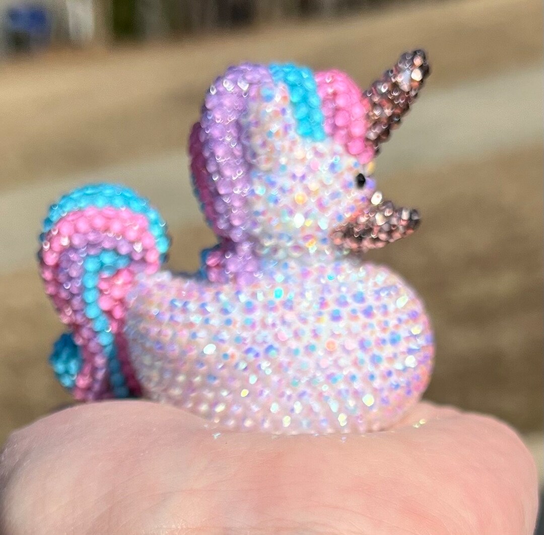 Rhinestone Unicorn Rubber Duck Personal Custom Colors Bling Jeep Ducky ...