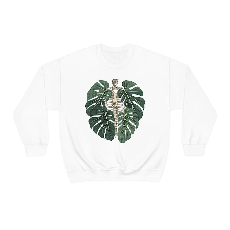 Skeleton Plant Body Sweatshirt: Monstera Graphic, Plant Lover Gift - Etsy