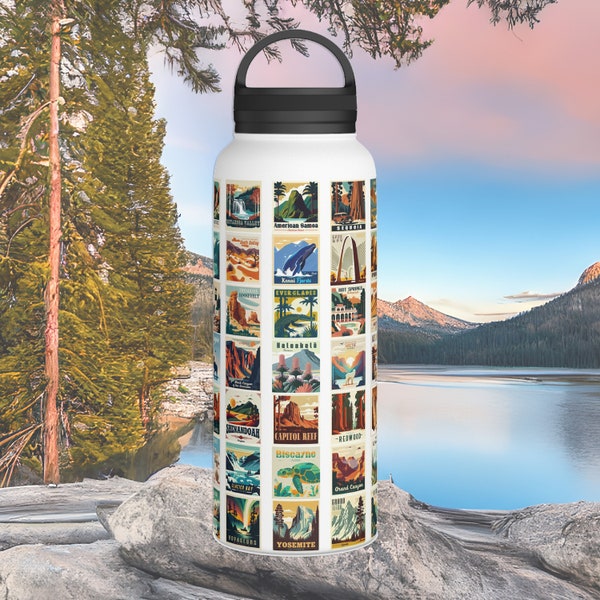 National Park Water Bottle and Stickers - Etsy