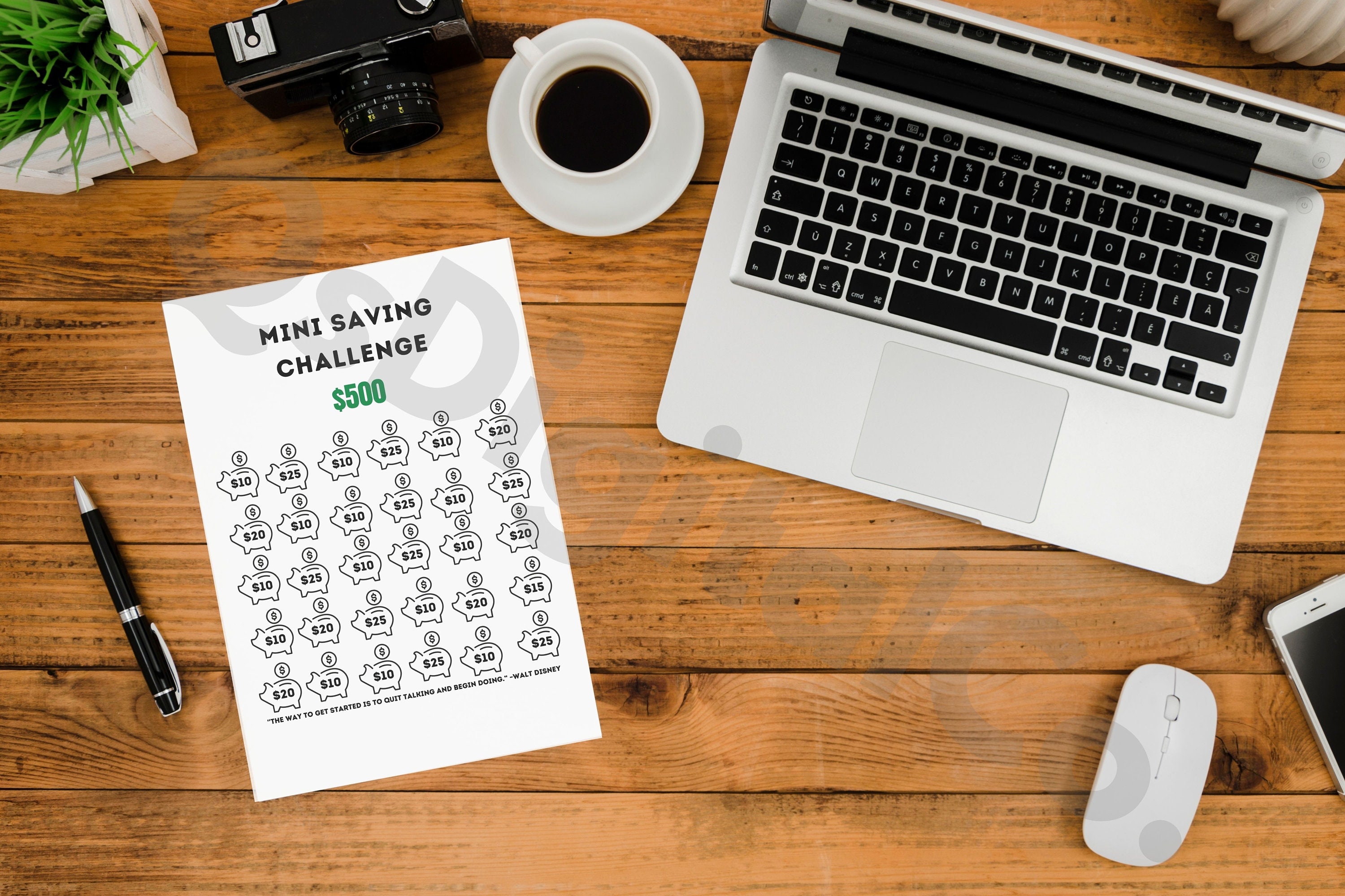 Small Money Saving Challenge Printable, Save 500 Dollars, Money Savings ...
