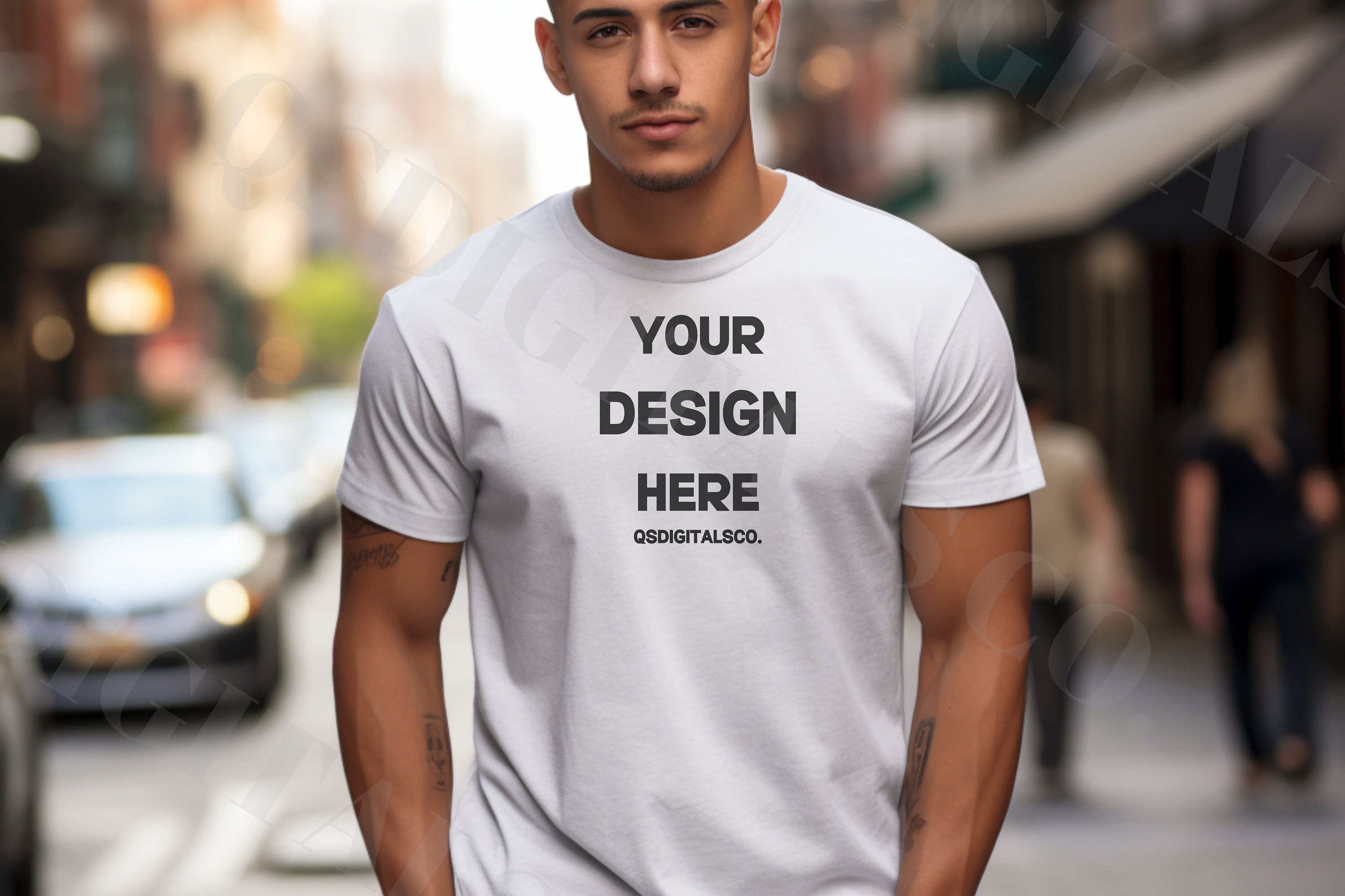 Hispanic Model Mockup, Bella Canvas 3001 Tshirt Mockup, Bella Canvas ...