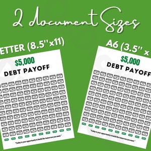 Debt Payoff Challenge Printable, Save 5000, 5K Debt Free Saving, Money ...