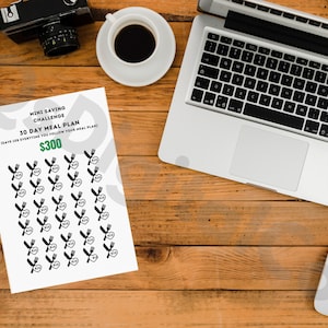 30 Day Meal Plan Challenge Printable, Save 300 Dollars in 30 Days ...