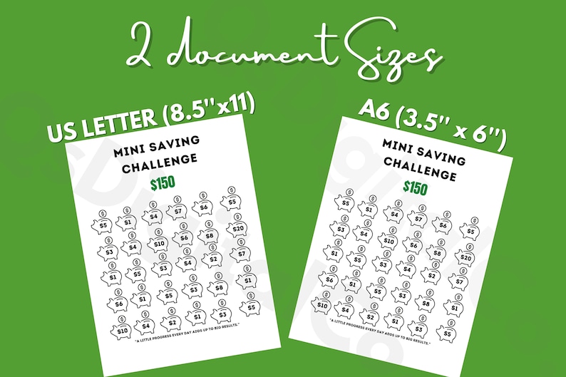 Small Saving Challenge Printable, Save 150 Dollars, Money Savings ...
