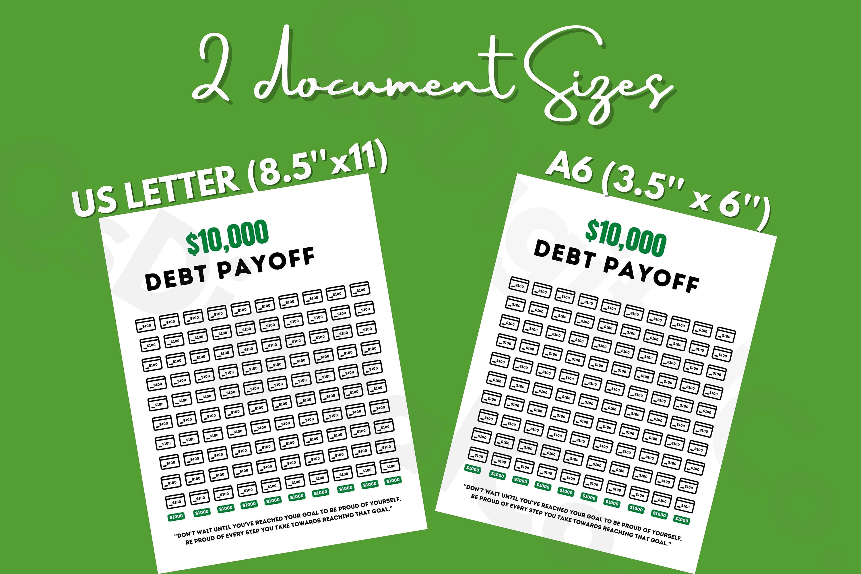 10K Debt Payoff, Challenge Printable, Save 10000 Dollars, Money Savings ...