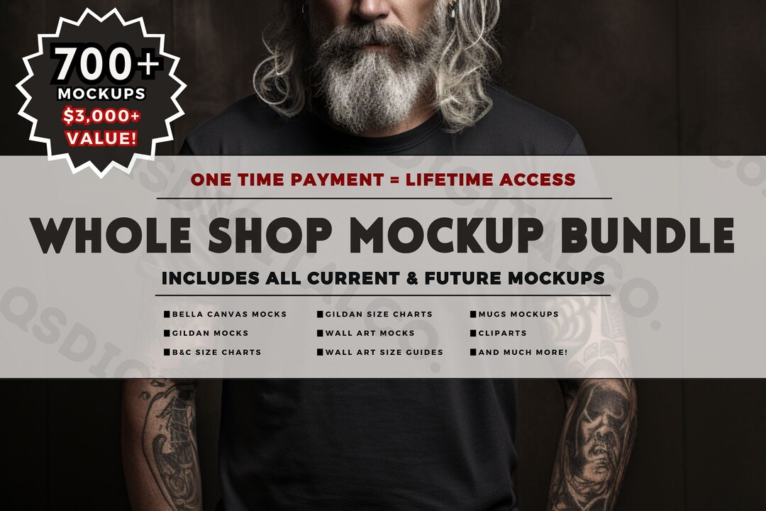 WHOLE SHOP BUNDLE, Entire Shop Bundle Mockups, Bella Canvas Bundle ...