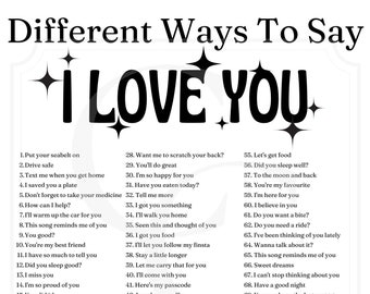 Different Ways to Say I Love You - Etsy UK