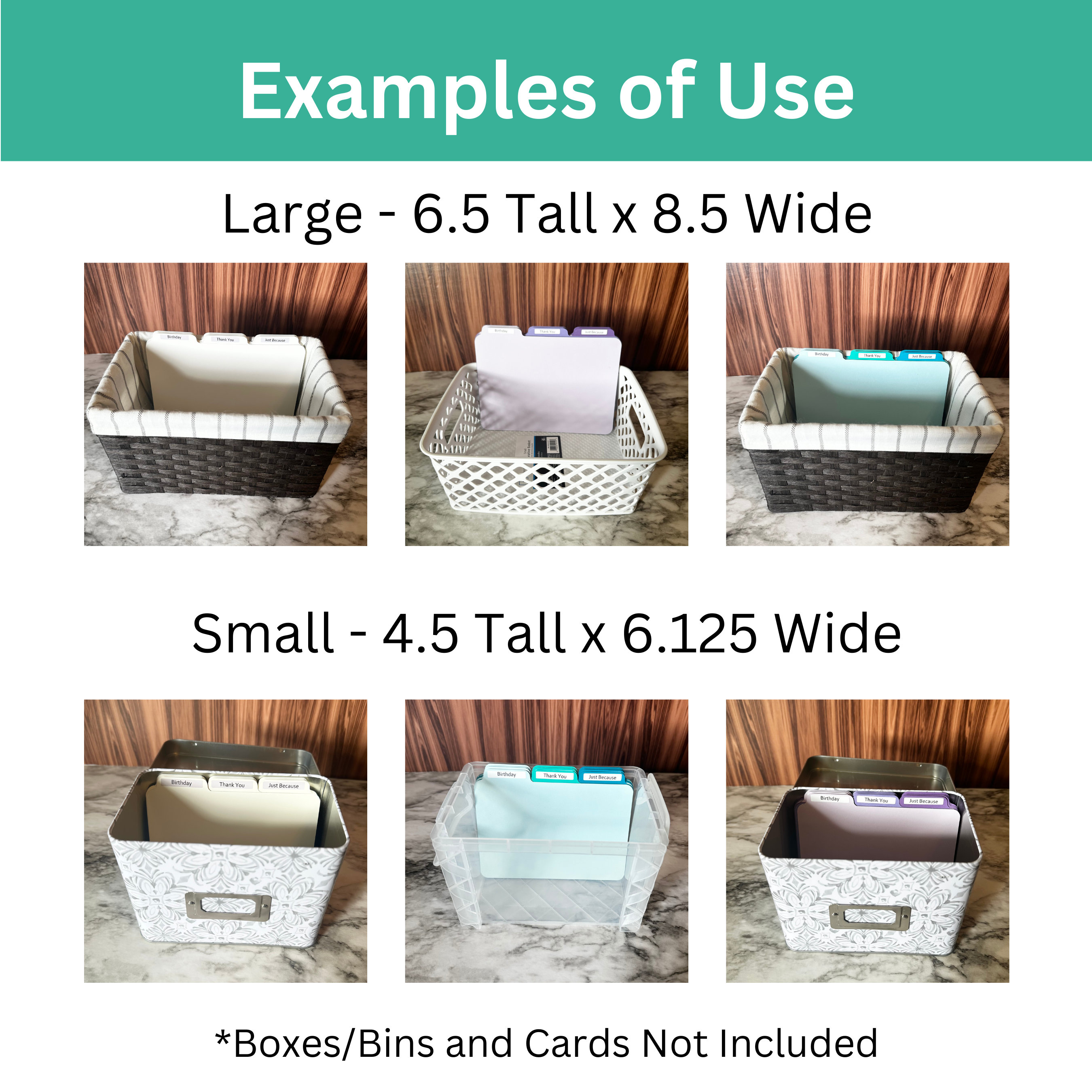 Greeting Card Box Dividers - Holiday - Etsy