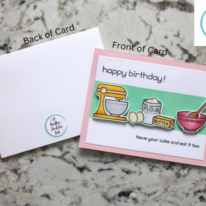 Baking Happy Birthday Card Handmade Birthday Card Happy Birthday Card ...
