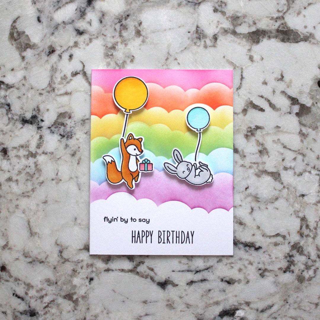 Rainbow Happy Birthday Card Handmade Birthday Card Happy Birthday Card ...