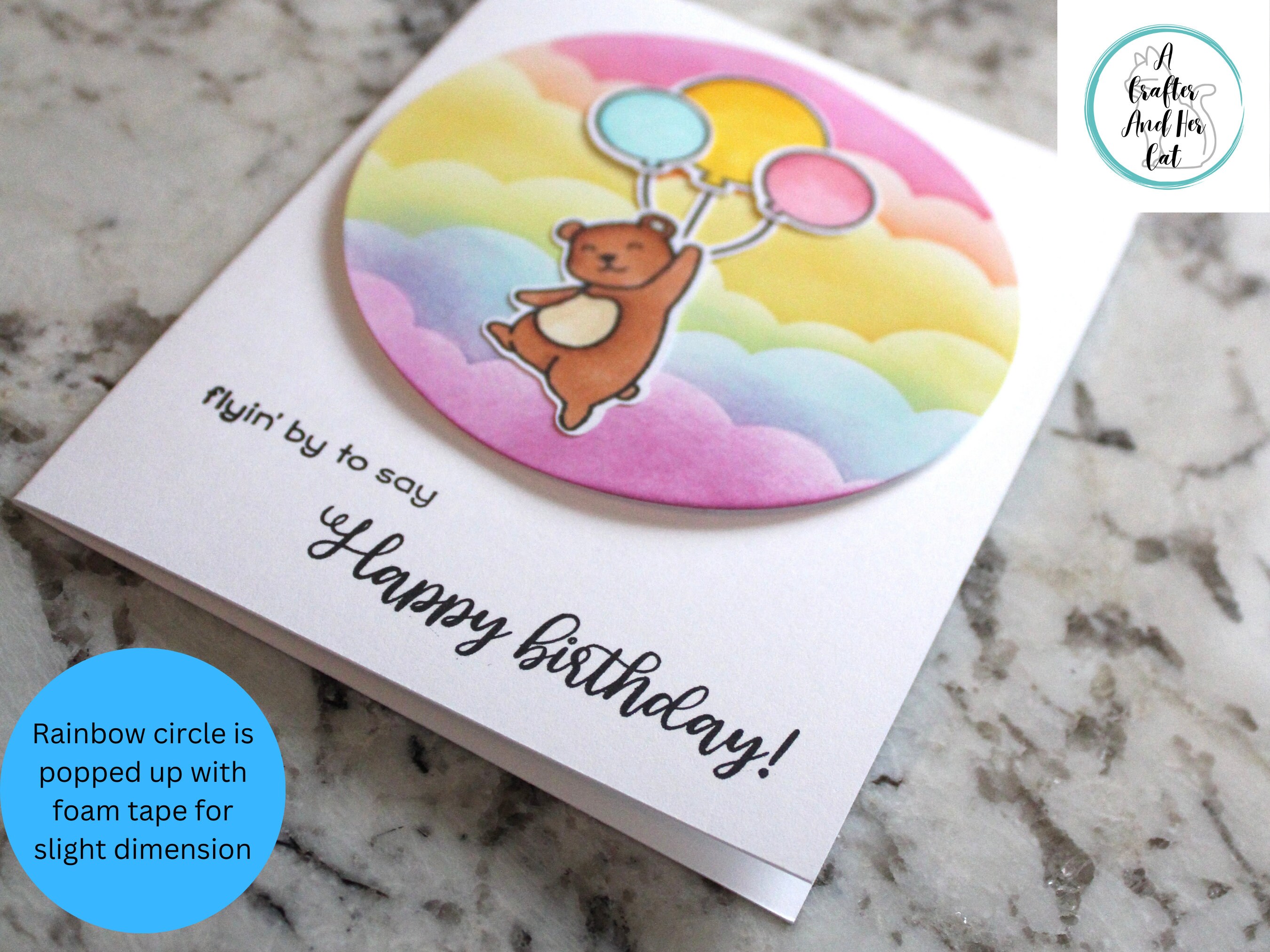 Rainbow Happy Birthday Card Handmade Birthday Card Happy Birthday Card ...