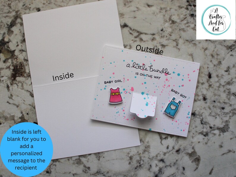 Baby Gender Reveal Card Baby Announcement Card Baby Boy - Etsy