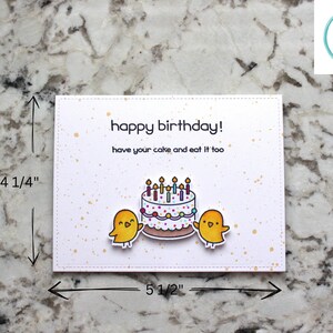 Happy Birthday Card Handmade Birthday Card Happy Birthday Card Yellow ...