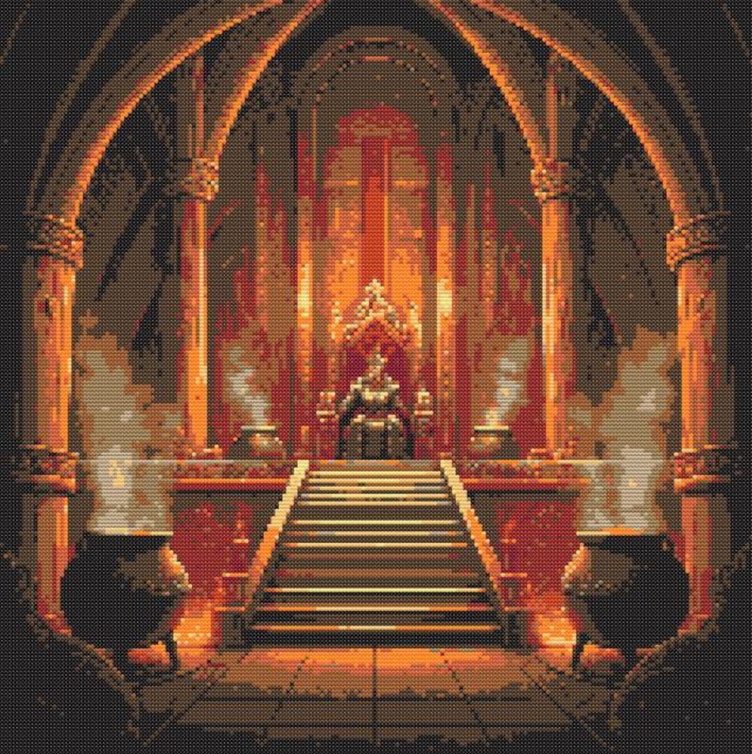 Dwarven Throne Room Cross Stich Pattern PDF - Etsy