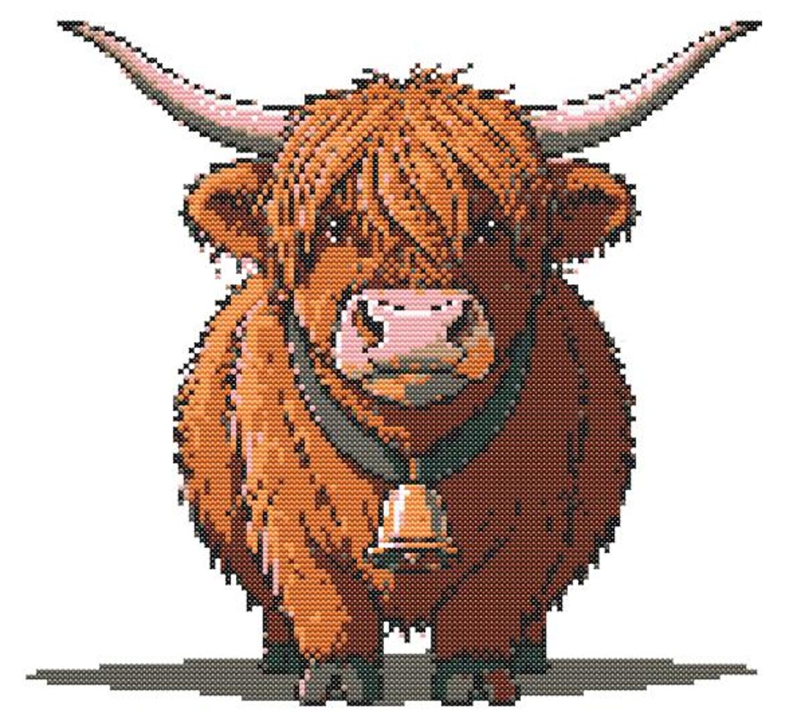 Highland Cow Cross Stitch Pattern PDF - Etsy
