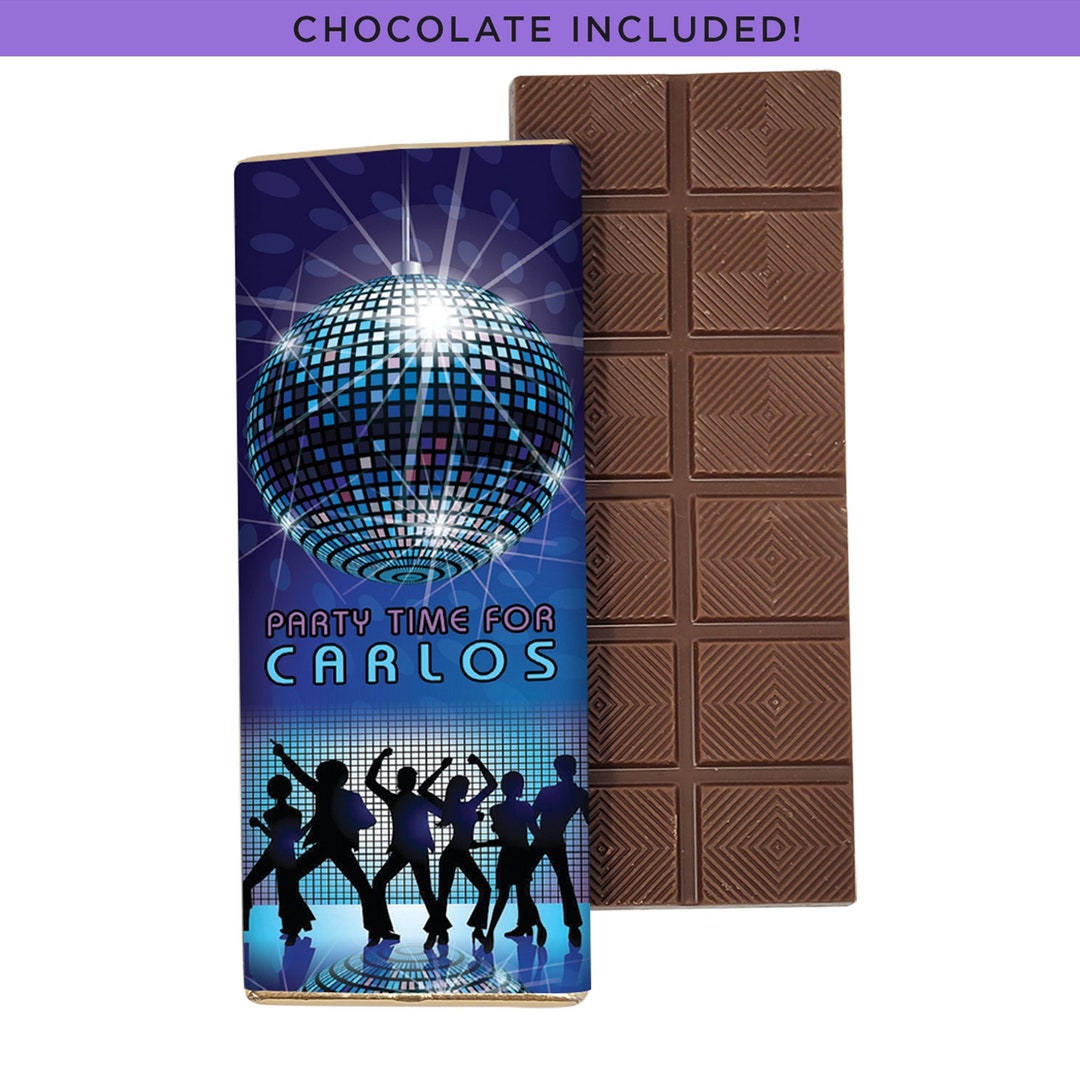 Disco Ball - Belgian Candy Bar 2 Oz. Chocolate Bar + Custom Wrapper ...