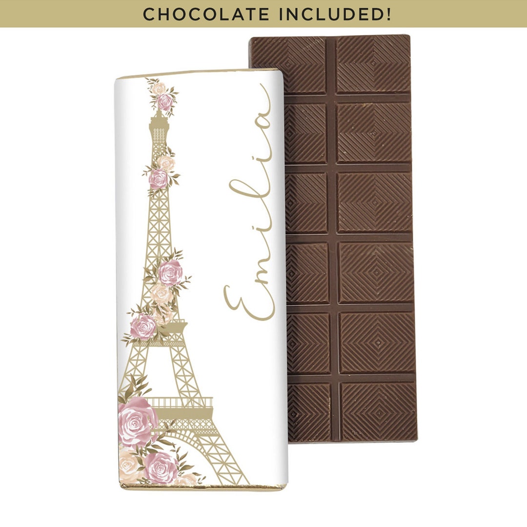 Eiffel Tower - Belgian Candy Bar 2 Oz. Chocolate Bar + Custom Wrapper ...