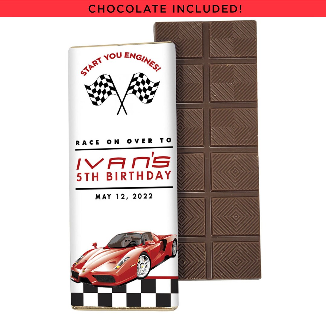 Karting - Belgian Candy Bar 2 Oz. Chocolate Bar + Custom Wrapper Incl ...