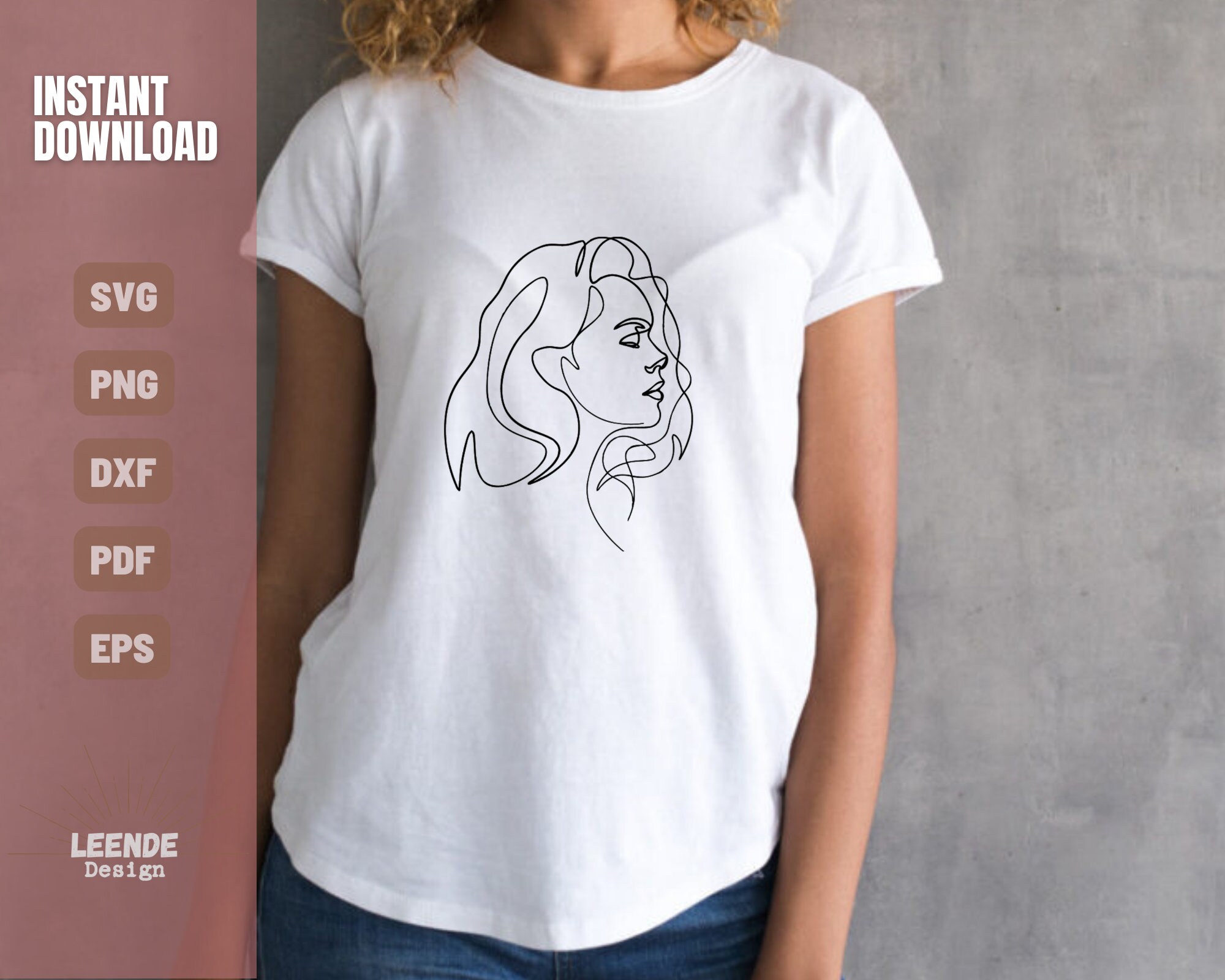 Woman Line Art, One Line Drawing, T-shirt Svg, Printable Art, Female ...